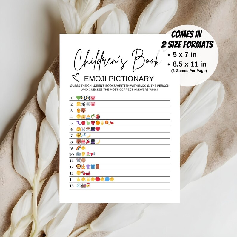Children's Books Emoji Pictionary Game Alternative Titles for Children ...