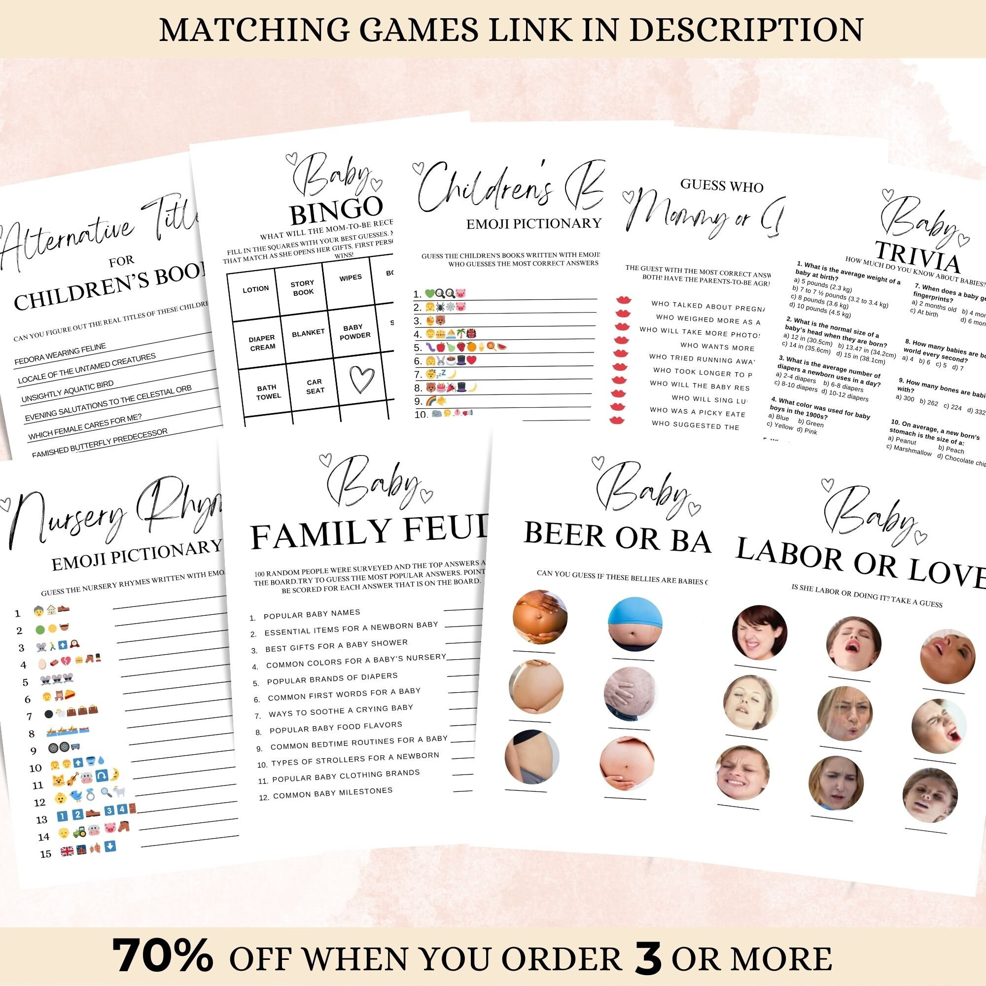 Minimalist Baby Shower Trivia Game Trivia Facts Trivia Questions Gender ...