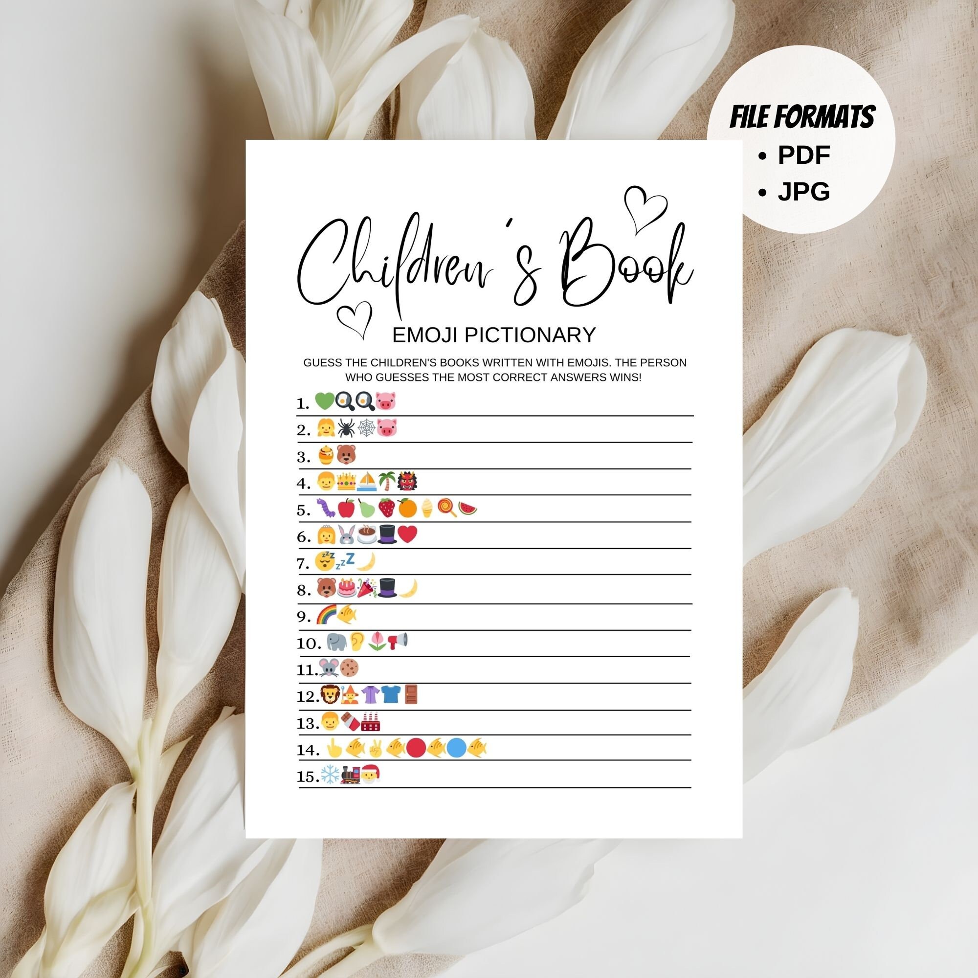 Children's Books Emoji Pictionary Baby Shower Emoji Game Baby Shower ...