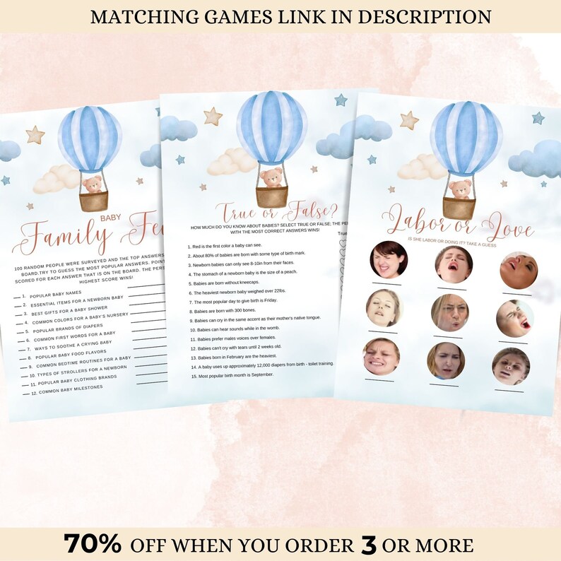 Bear Baby Shower Family Feud Game (printable Download) - Etsy