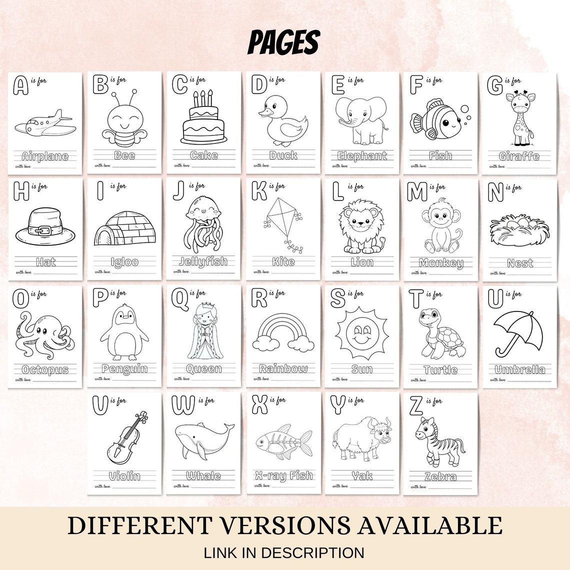 Baby's First ABC Book Coloring Pages Baby's First Alphabet Book Baby ...