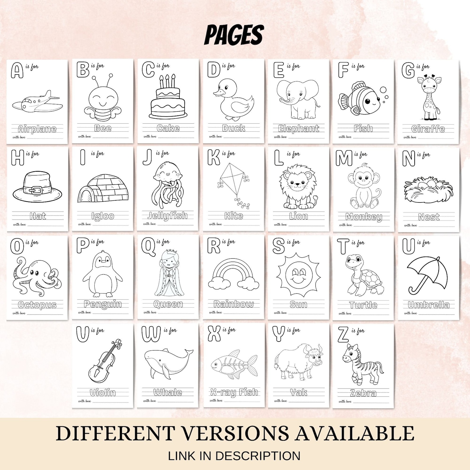 Baby's First ABC Book Coloring Pages Baby's First Alphabet Book Baby ...