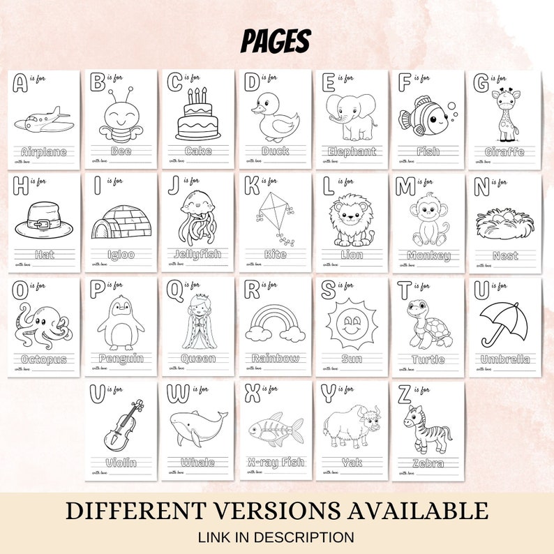 Baby's First ABC Book Coloring Pages Baby's First Alphabet Book Baby ...