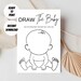 Draw the Baby Game Minimalist Baby Shower Game Draw Baby Face Game ...