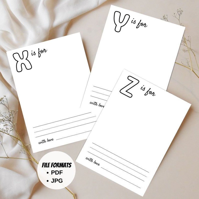 Blank Alphabet Book Blank Baby's First ABC Book Blank Coloring Pages ...