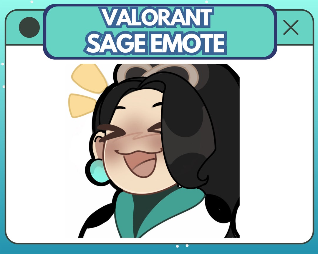 Sage valorant Emote // Cute Chibi Emote // Discord, Youtube, Twitch ...