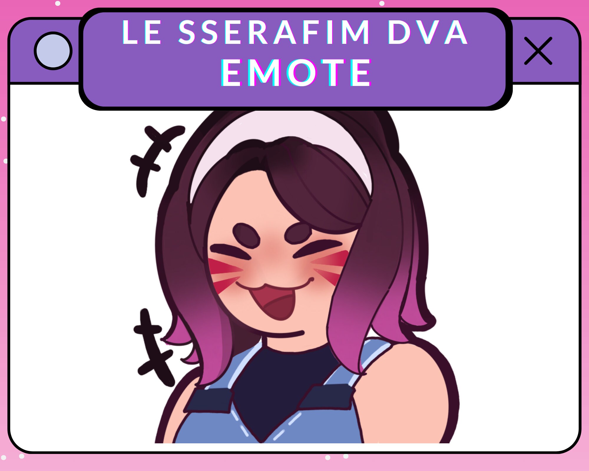 Le Sserafim D.va Emote! || Twitch Emote || Cute Chibi Emotes ...