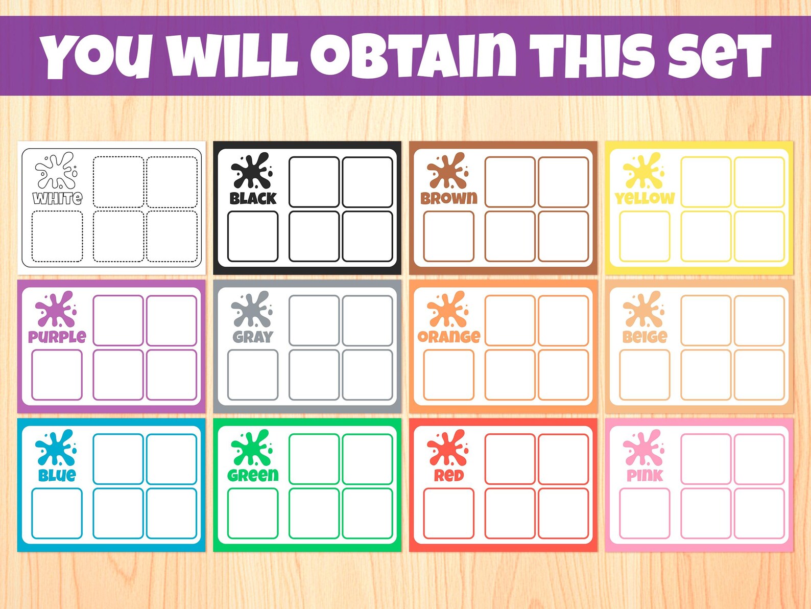 Printable Color Matching Game for Kids PDF – Instant Download ...