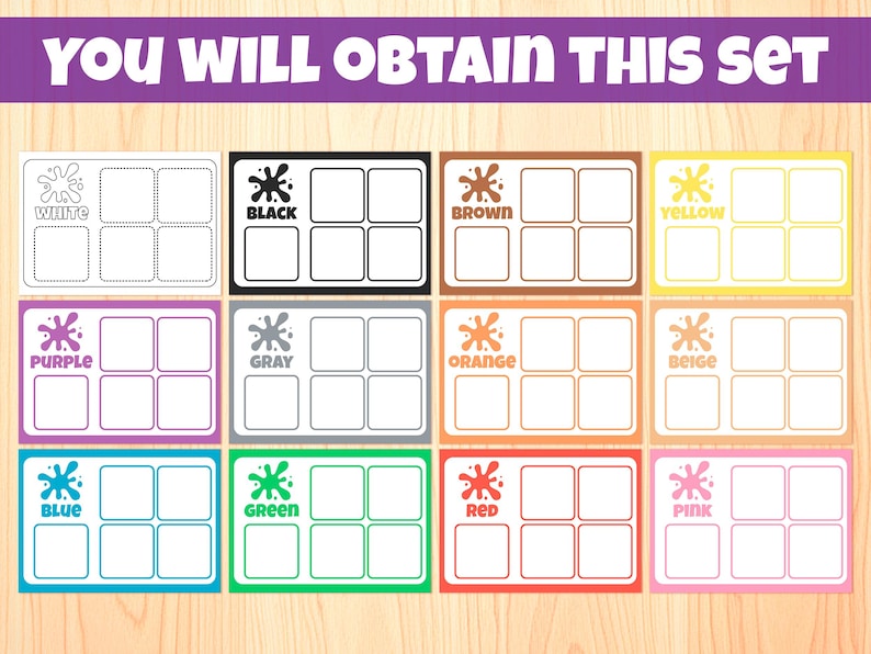 Printable Color Matching Game for Kids PDF – Instant Download ...