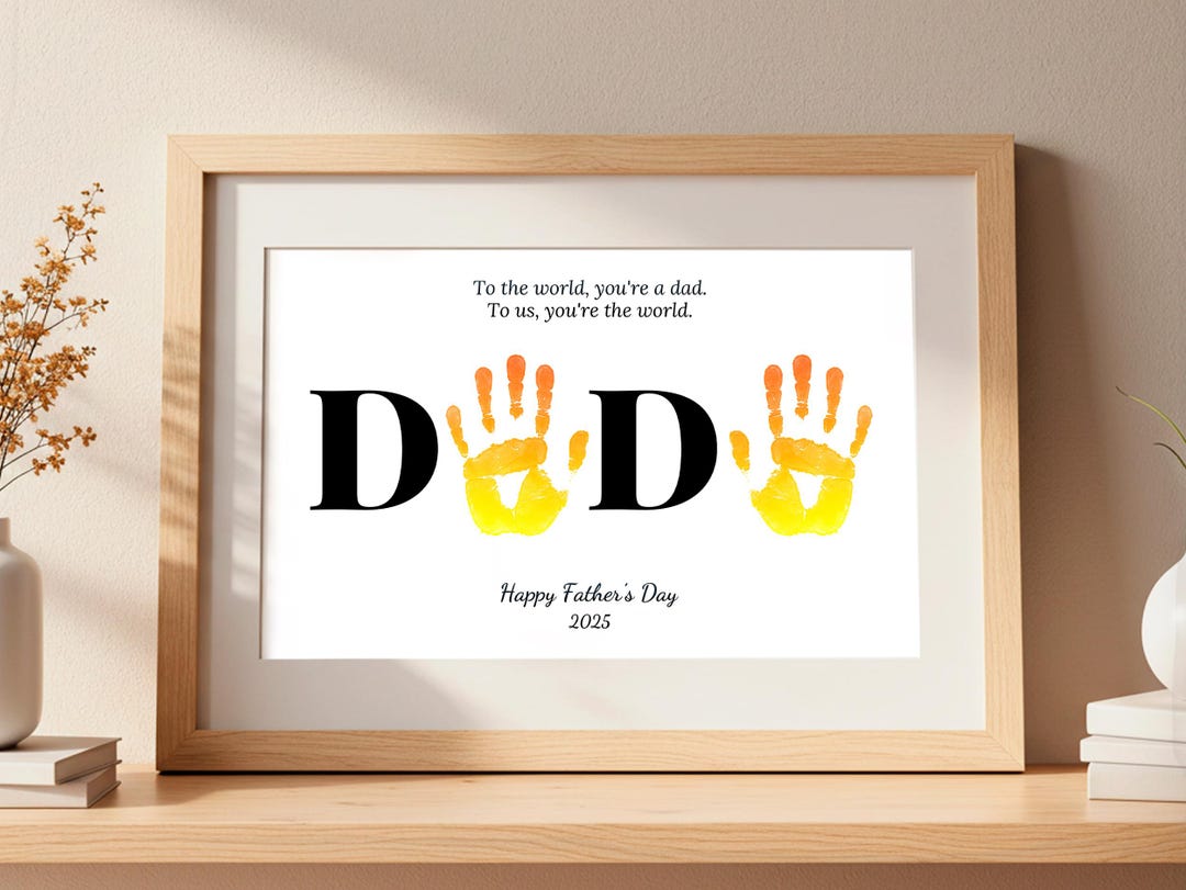 DADA Handprint Craft Printable Father's Day Gift Keepsake Quote DIY for ...