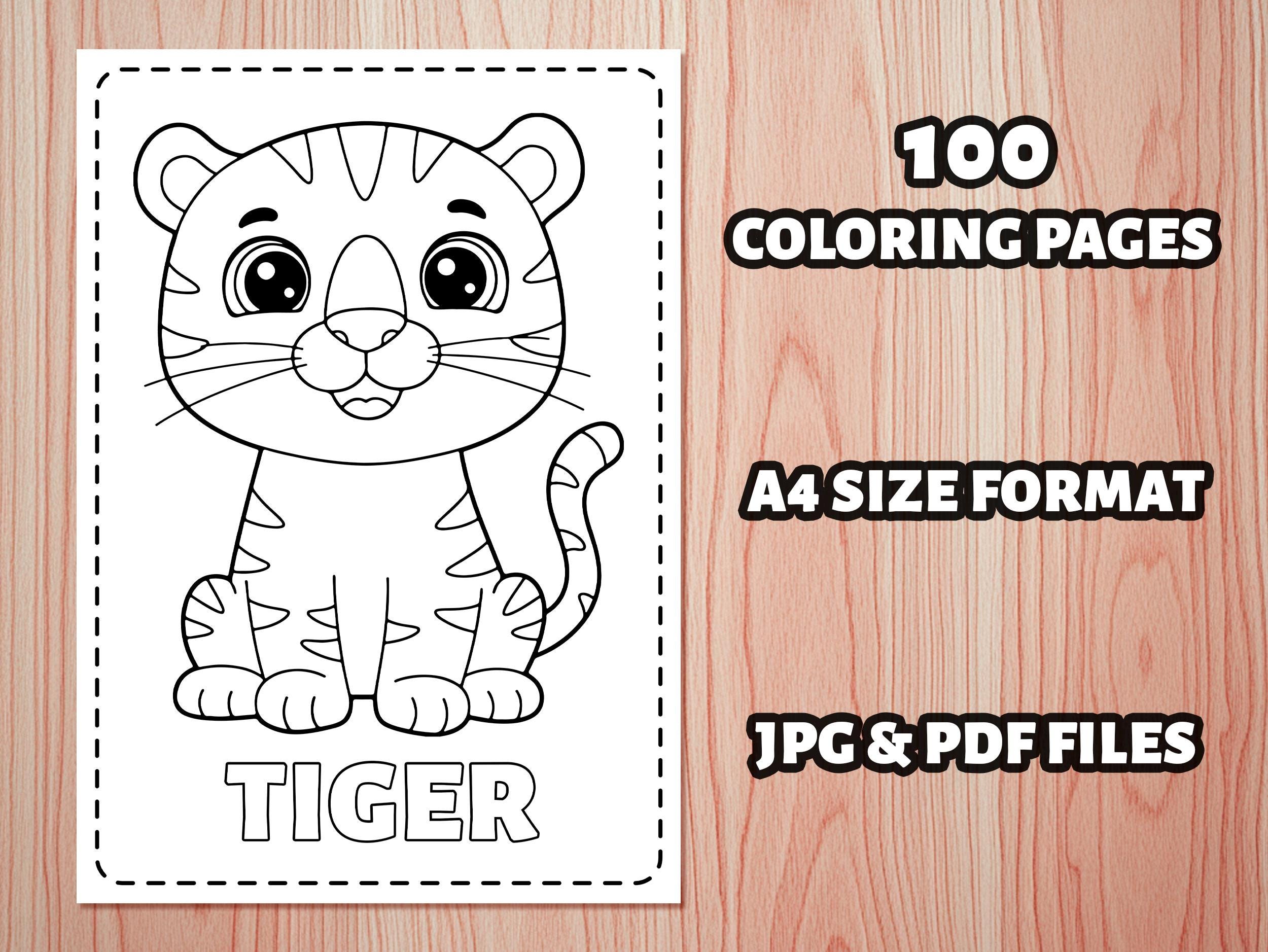 Printable Coloring Pages Bundle 100 PDF Instant Download Creative ...