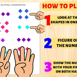 Bilateral Coordination Finger Counting Printable OT Activity Kids Hands ...