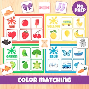 Printable Color Matching Game for Kids Fun Color Sorting Activity ...