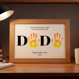 DADA Handprint Craft Printable Father's Day Gift Keepsake Quote DIY for ...