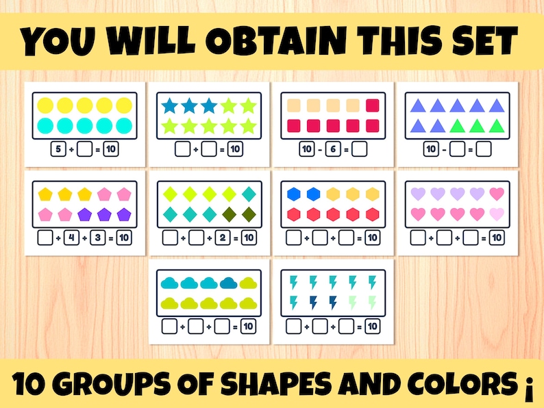 Ten Frame Math Worksheets Printable 50 Pages Addition Subtraction ...