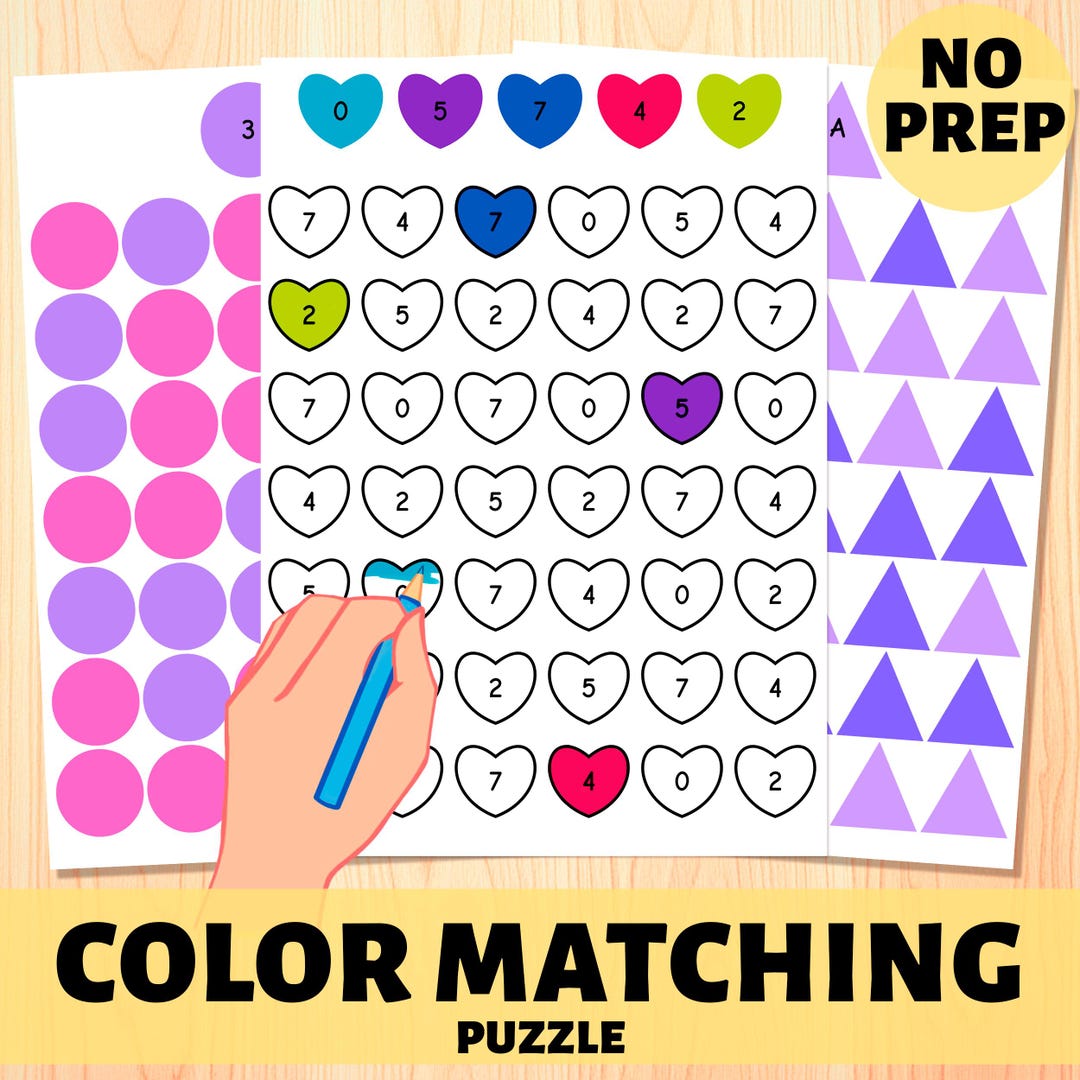 Color Matching Puzzle: Vowels & Numbers 0-9 (PDF Bundle) - Etsy Australia