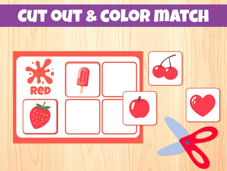 Printable Color Matching Game for Kids PDF – Instant Download ...