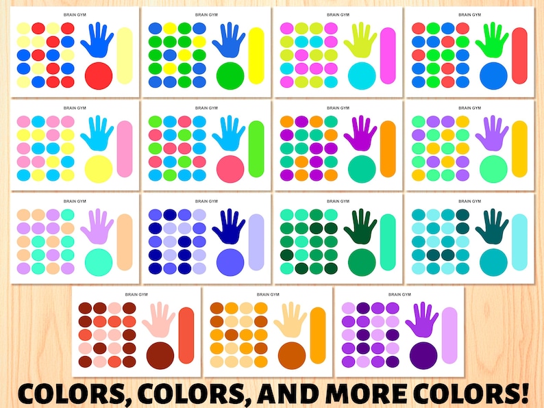 Brain Gym Printable Activity Sheets for Kids PDF – Instant Download ...