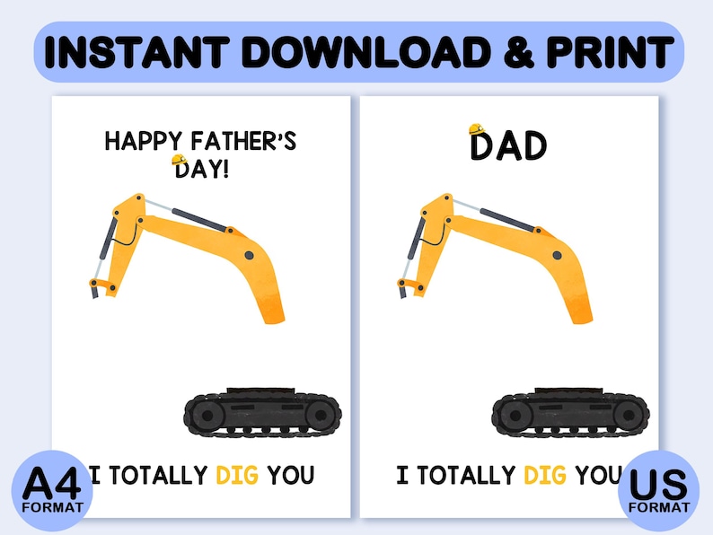 Excavator Handprint Footprint Art: Father's Day Keepsake (PNG Download ...