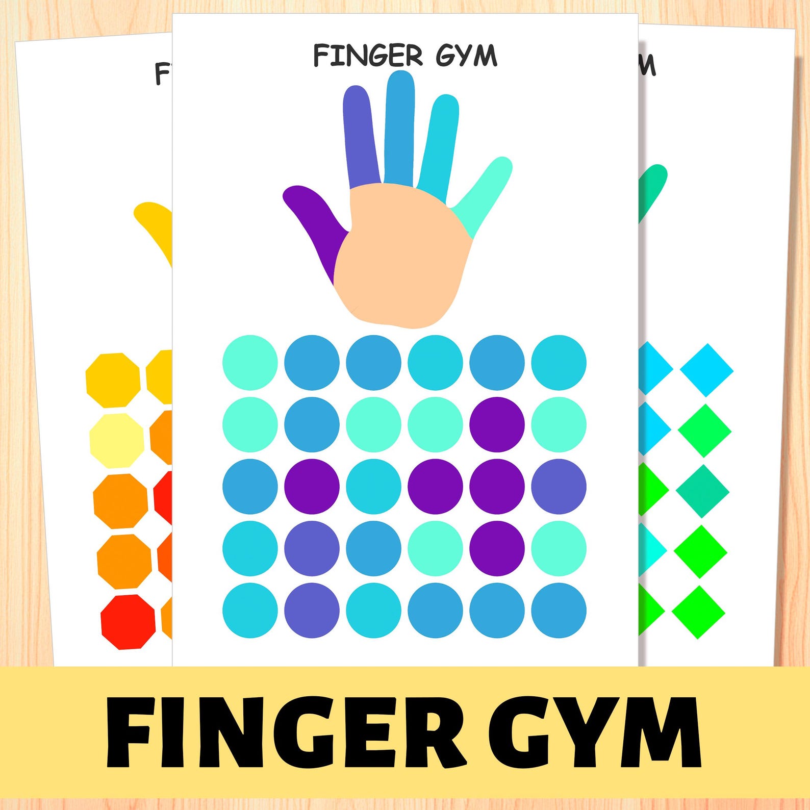 Finger Gym Tapping Game: Fine Motor Skills Activity (digital Download ...