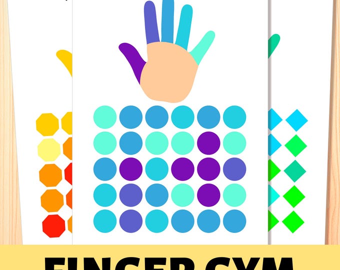 Finger Gym Tapping Game: Fine Motor Skills Activity - Etsy