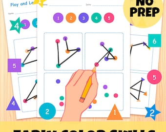 Connect the Colors: Printable Color Lines Worksheets for Kids PDF – Fun ...
