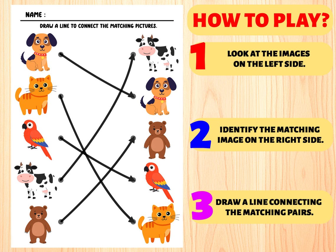 Printable Shadow Matching Worksheet: Preschool Learning Activity (PDF ...
