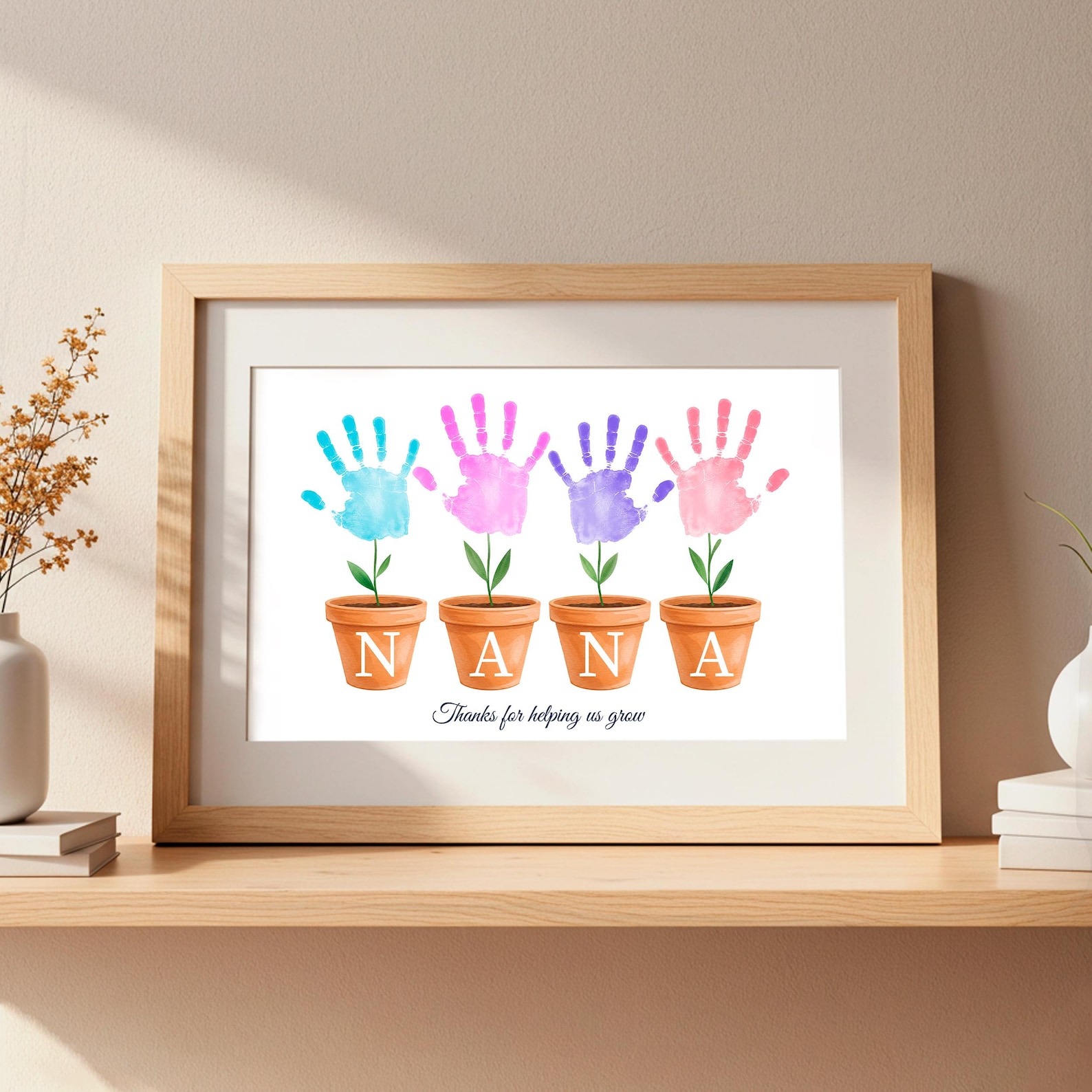Printable Grandma Gift From Kids Mother's Day Handprint Art for Nana ...