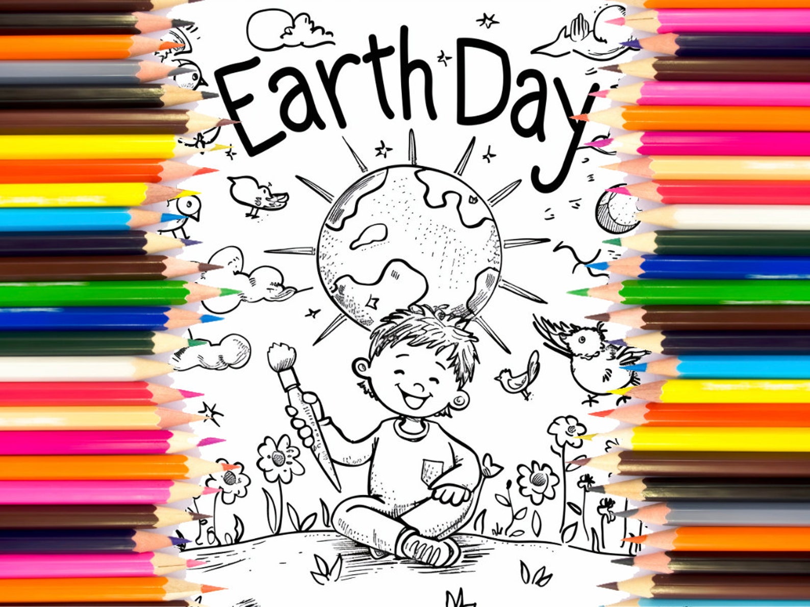 Earth Day Coloring Pages for Boys Earth Day School Activity for Kids to ...
