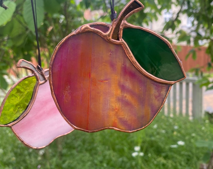 Stained Glass Apple - Etsy