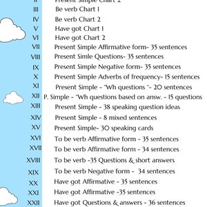 English Tenses, Posters, Charts, Worksheets, Present Simple, Printable ...