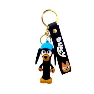 Bluey Keychain & Bingo Keyring Gift, Muffin Cute Bluey Friends ...