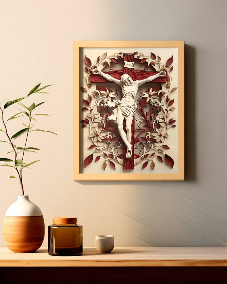 Jesus Christ Art, Hand of God Digital Download 3d Papercut Print, Faith ...