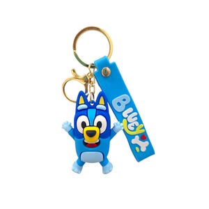 Bluey Keychain & Bingo Keyring Gift, Muffin Cute Bluey Friends ...