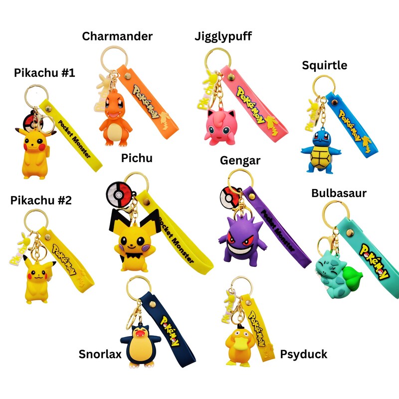 Pokémons Keychain - Etsy