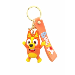 Bluey Keychain & Bingo Keyring Gift, Muffin Cute Bluey Friends ...