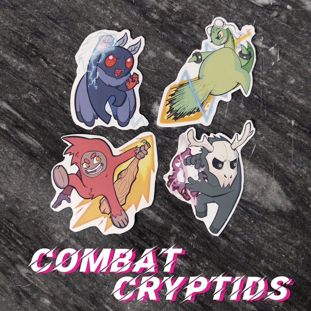 Combat Cryptid Sticker Waterproof Vinyl Matte Sticker Cute Monster Art ...