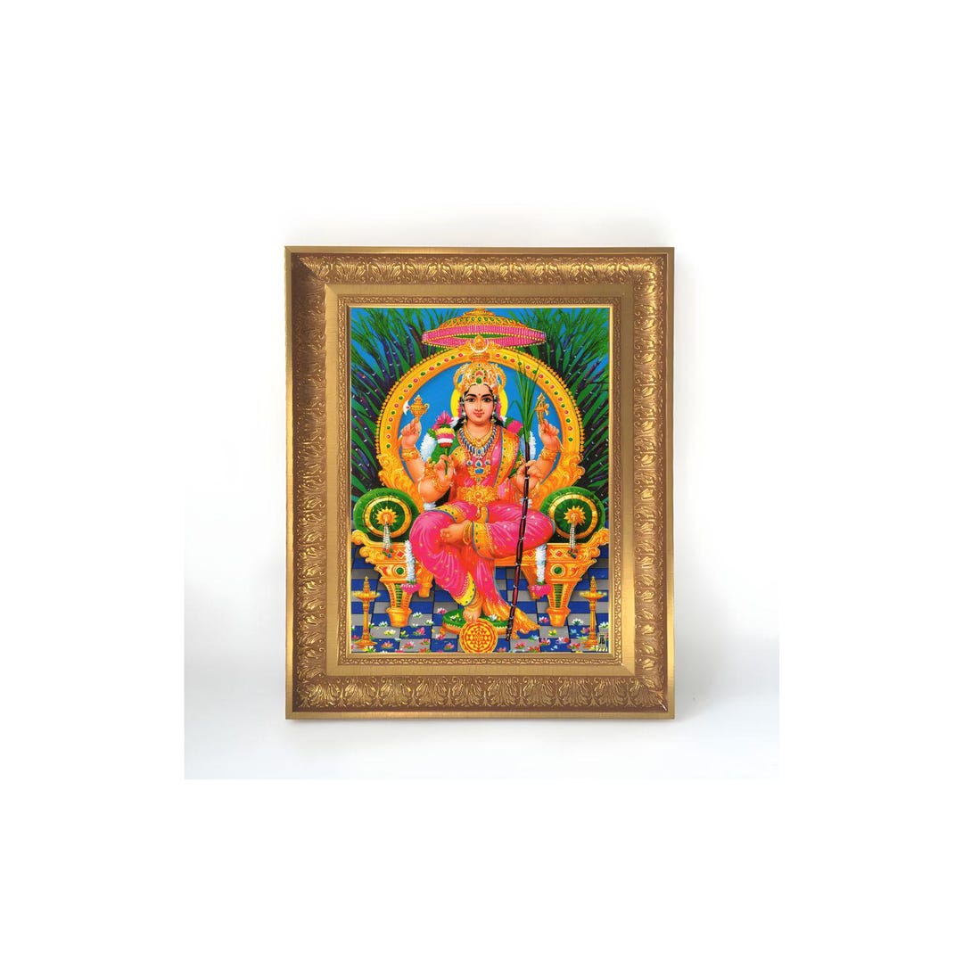 Divine Outlets | Lalitha Devi Gold Embossed Photo Frame - Hindu Deities ...