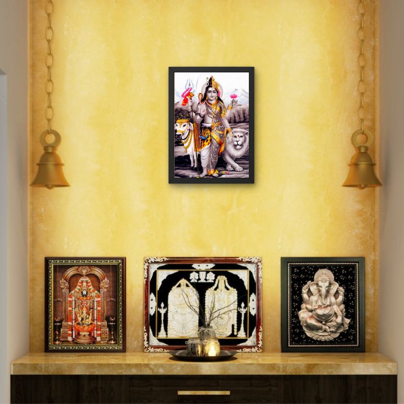 Sticaro Premium Hindu Lord Shiva as Ardh Nari Ishwar Religious Framed ...