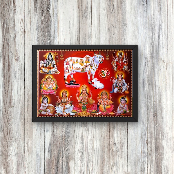 All Hindu Gods Frame - Etsy
