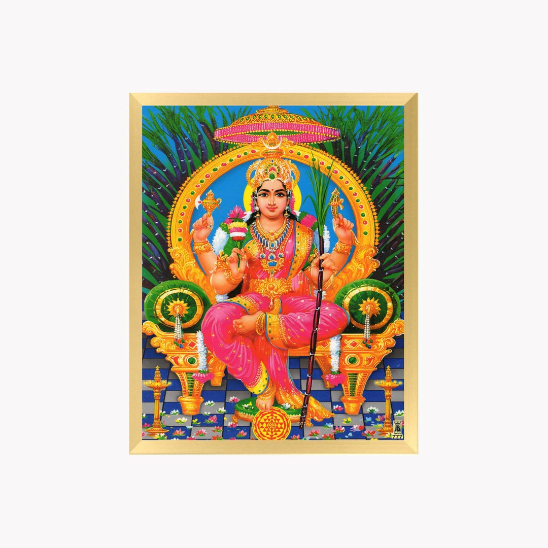 Sticaro | Premium Hindu Lalitha Devi Goddess | Religious Framed Photo ...
