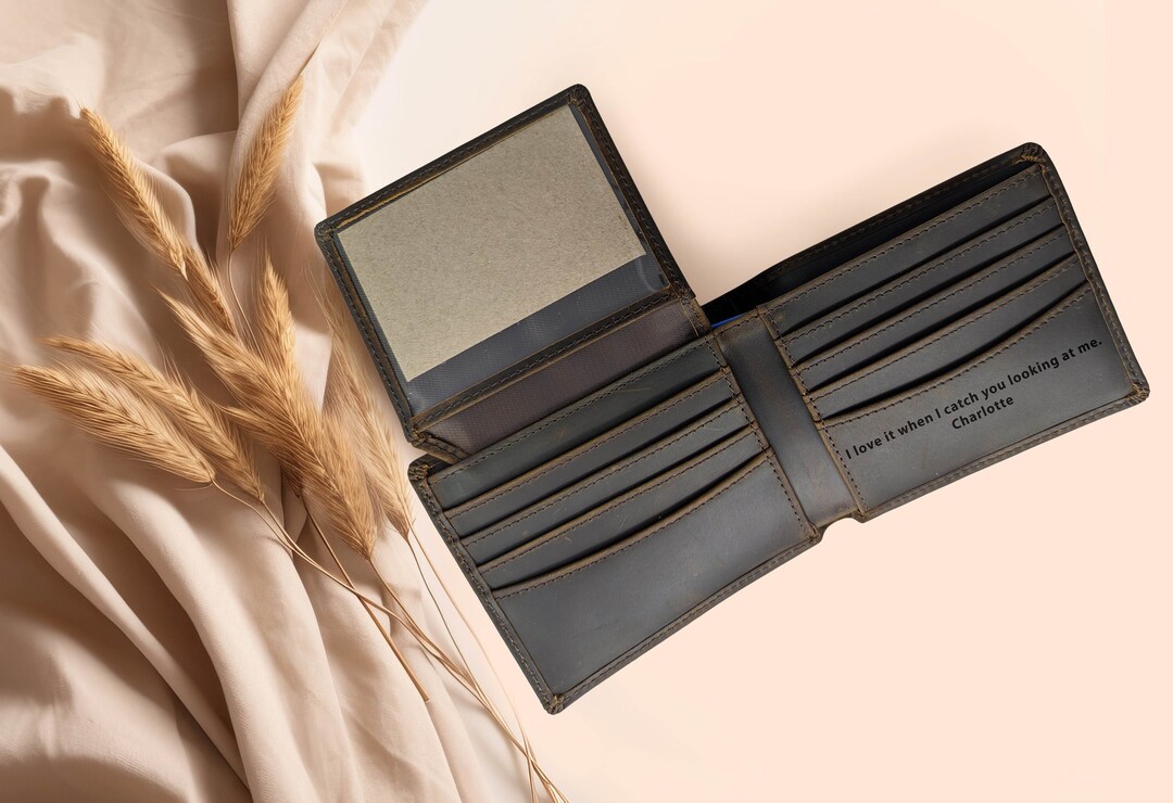 Customized Leather Men Wallet With ID, Christmas Gift Ideas, Custom ...