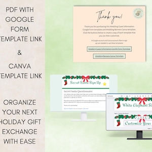 Gift Exchange Google Form Template | Editable | Instant Digital ...