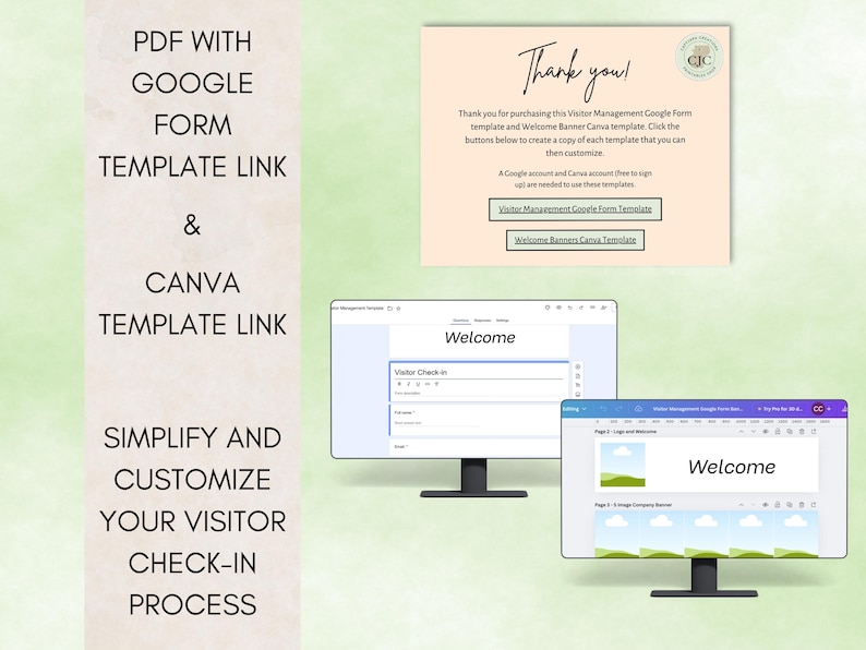 Guest Check-in Google Form Template | Editable | Instant Digital ...