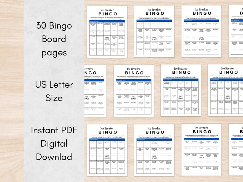 Find Someone Who Bingo | Ice Breaker Game | Printable | Get to Know You ...