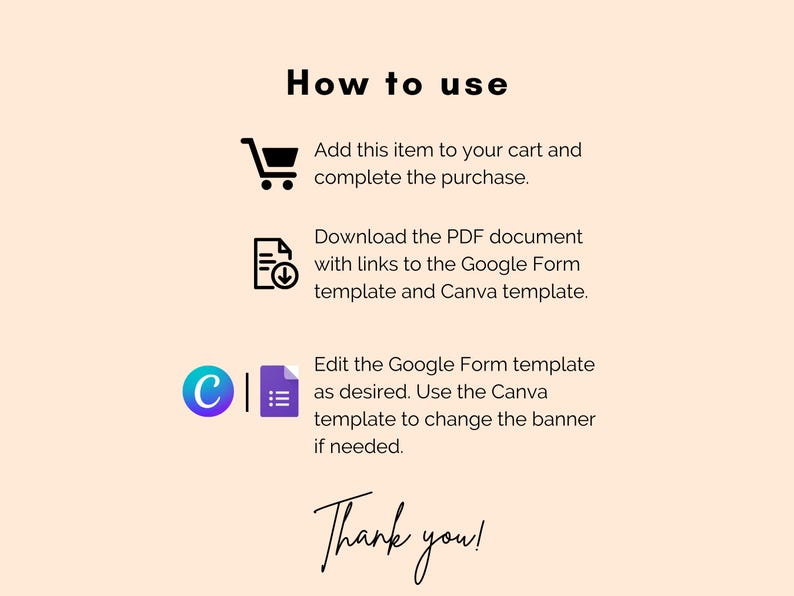 Guest Check-in Google Form Template | Editable | Instant Digital ...