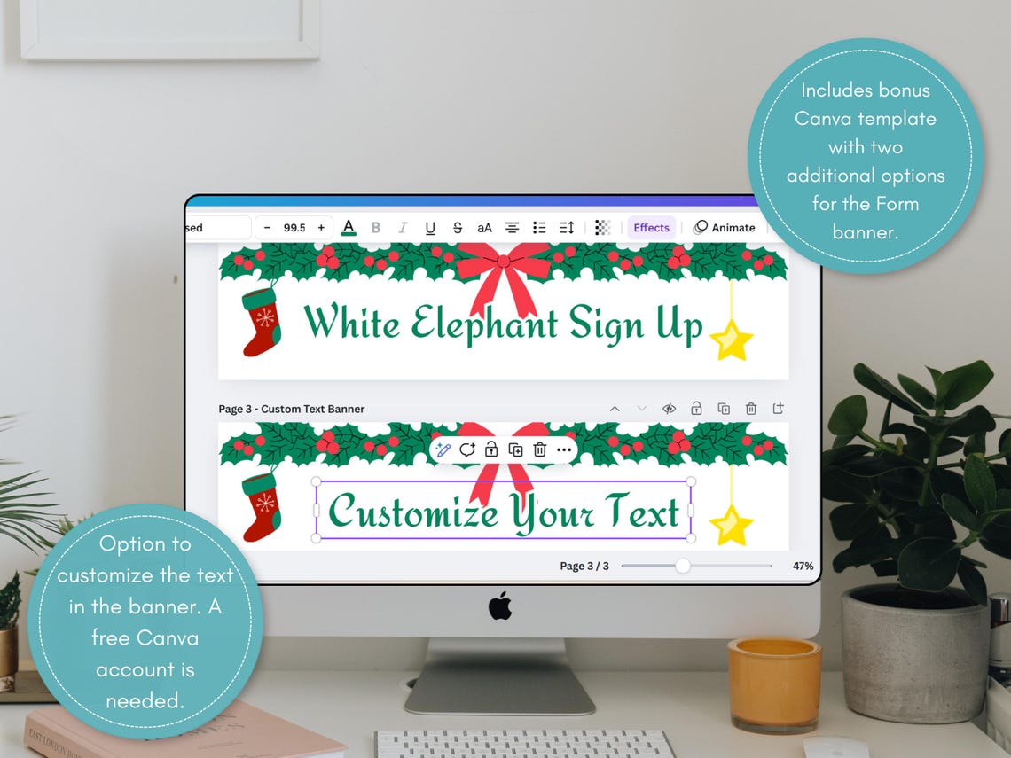 Gift Exchange Google Form Template | Editable | Instant Digital ...