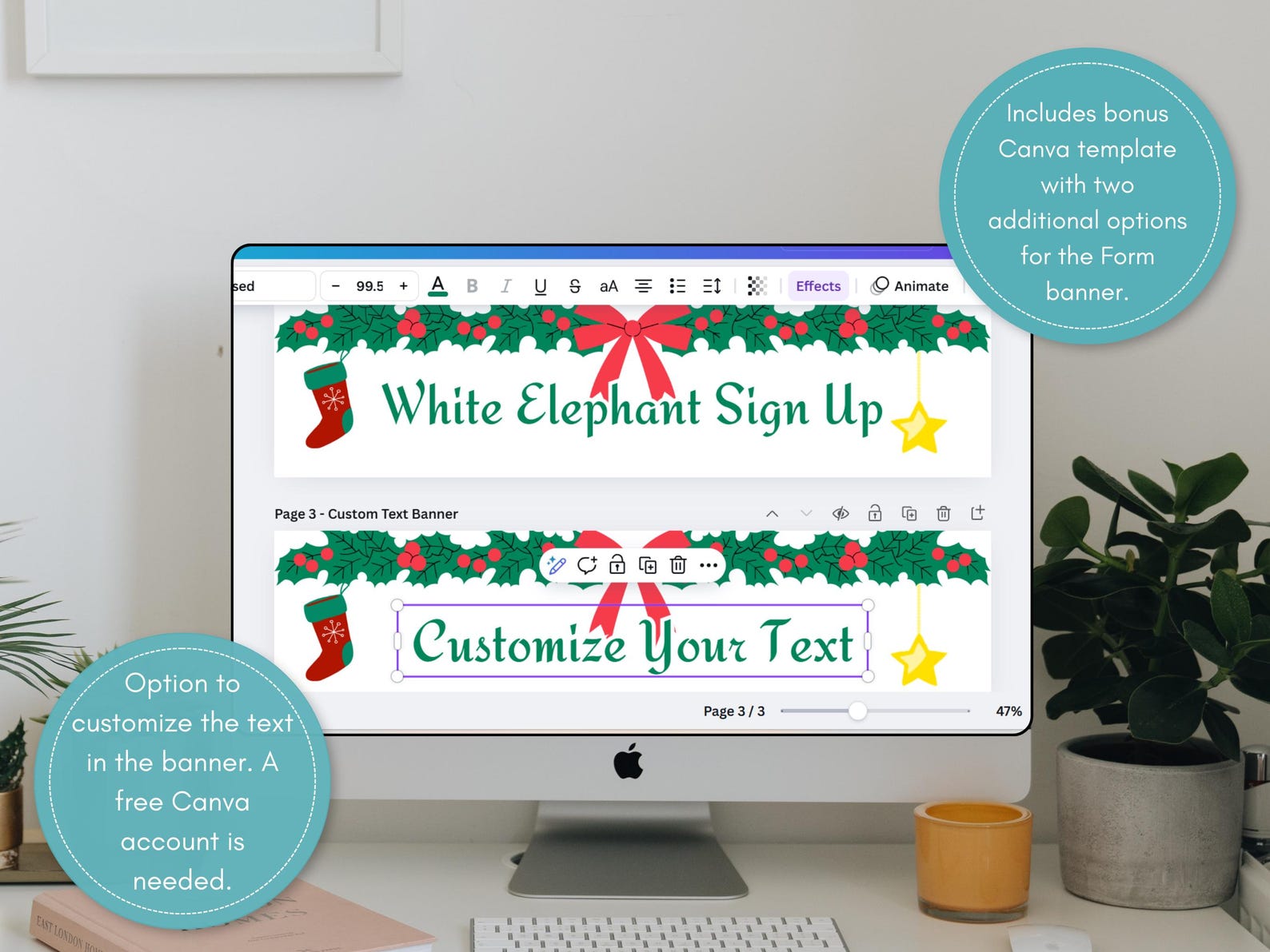 Gift Exchange Google Form Template | Editable | Instant Digital ...