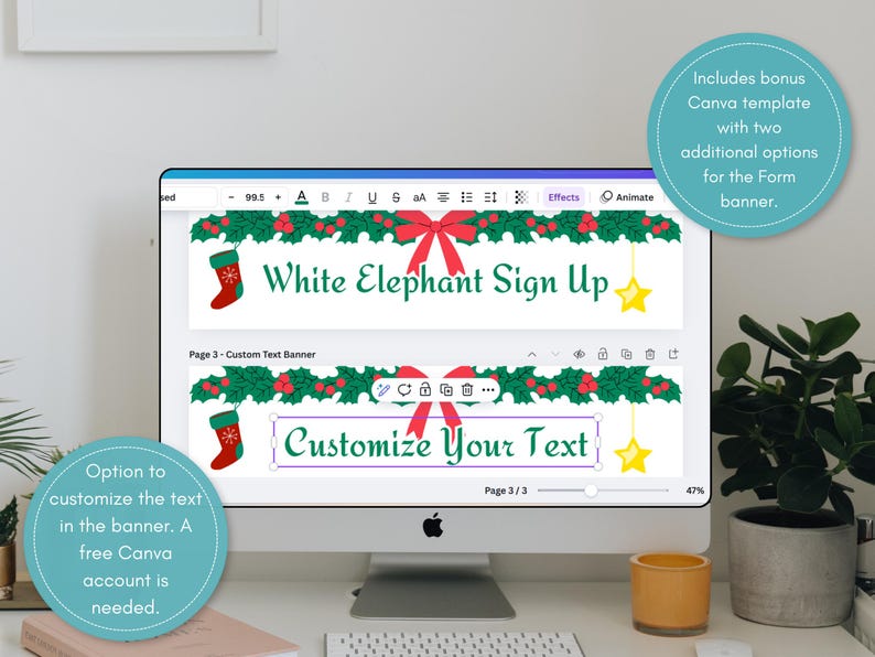 Gift Exchange Google Form Template | Editable | Instant Digital ...