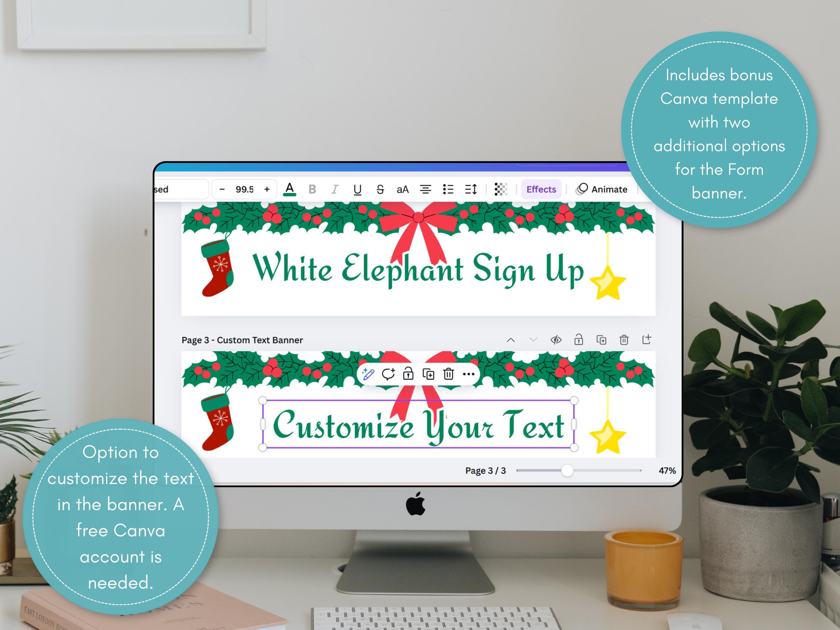 Gift Exchange Google Form Template | Editable | Instant Digital ...